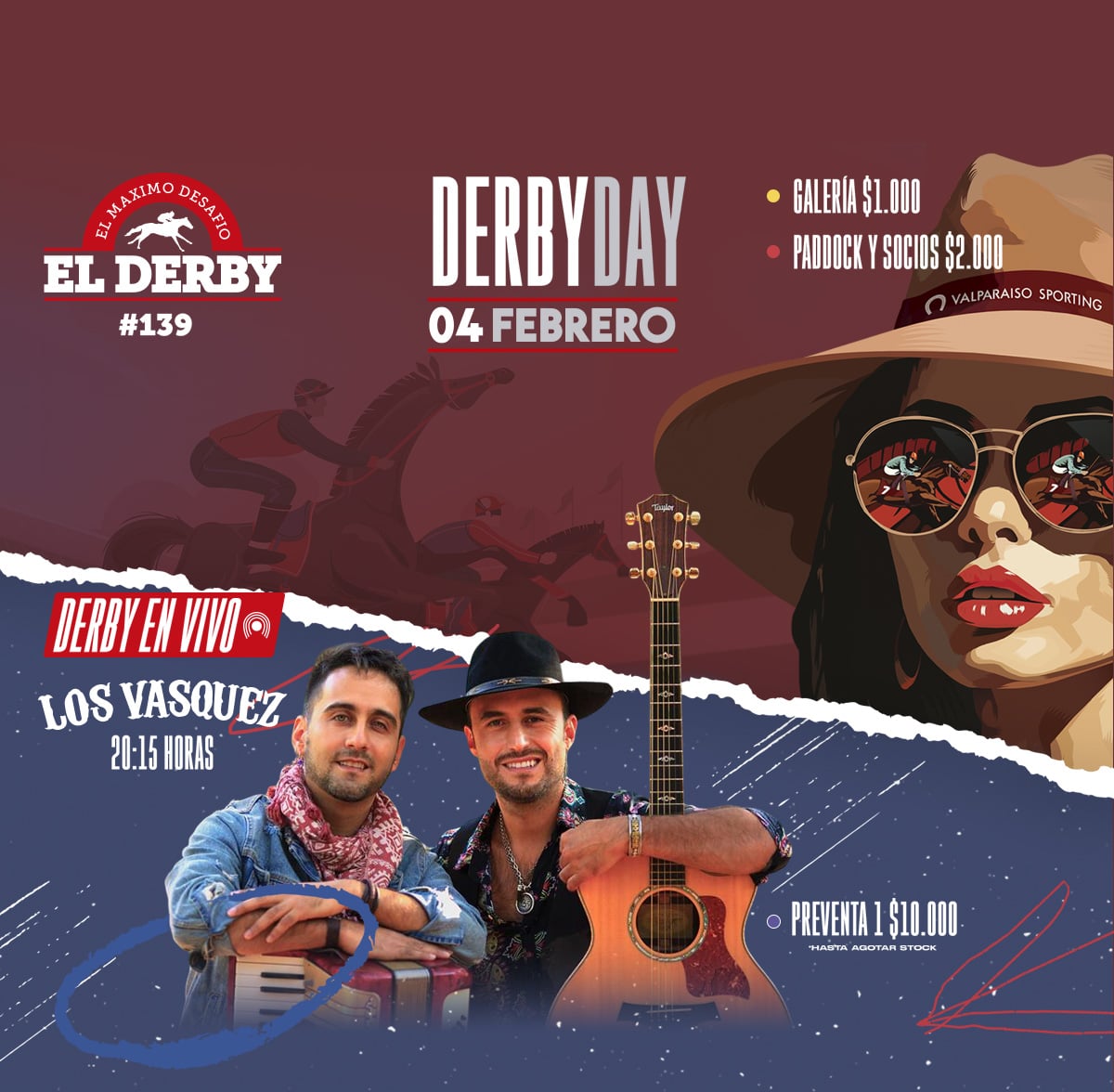 Derby Day | 4 de Febrero en Valparaíso Sporting | Entradas en Punto Ticket